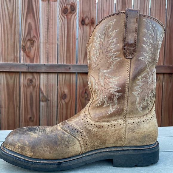 Ariat | Shoes | Ariat Astm F243 Wide Square Toe Steel Toe Non Marking ...